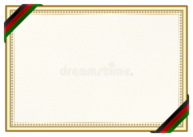 Horizontal Frame and Border with Kenya Flag Stock Vector - Illustration ...