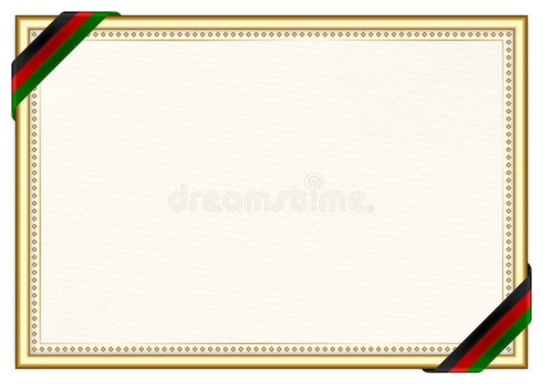Horizontal Frame and Border with Kenya Flag Stock Vector - Illustration ...