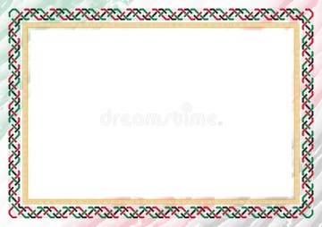Horizontal Frame and Border with Kuwait Flag Stock Illustration ...