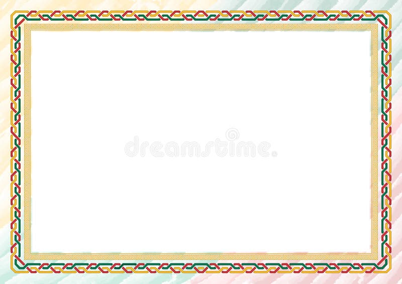 Horizontal Frame and Border with Lithuania Flag Stock Illustration ...