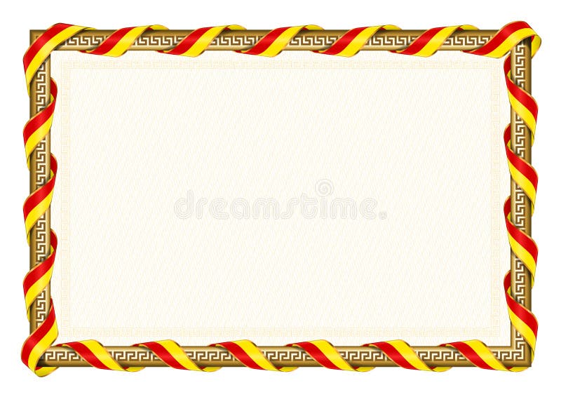 Horizontal Frame and Border with Macedonia Flag Stock Vector ...