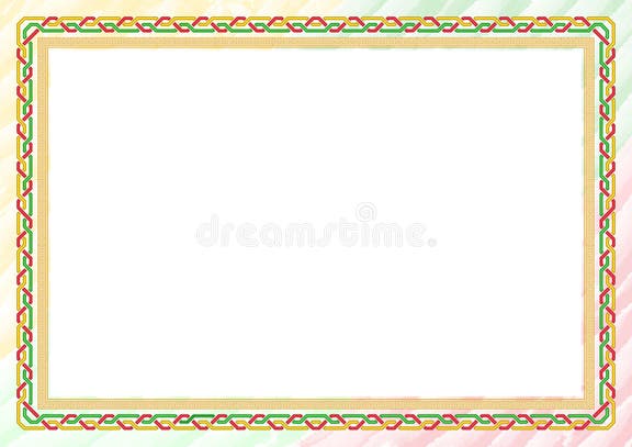 Horizontal Frame and Border with Myanmar Flag Stock Illustration ...