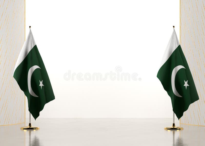 Horizontal Frame and Border with Pakistan Flag Stock Illustration ...