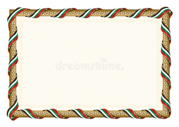 Horizontal Frame and Border with Palestine Flag Stock Vector ...
