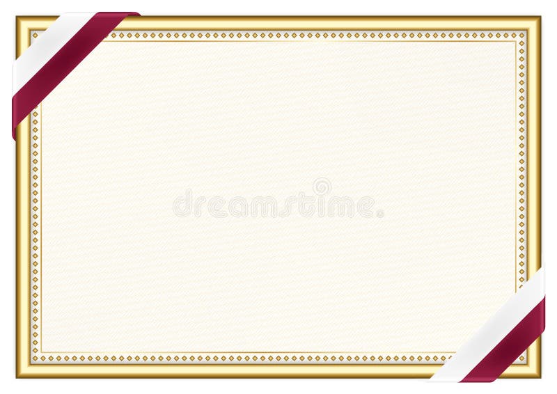Horizontal Frame and Border with Qatar Flag Stock Vector - Illustration ...