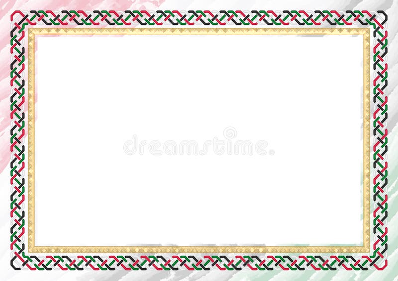 Horizontal Frame and Border with Sudan Flag Stock Illustration ...