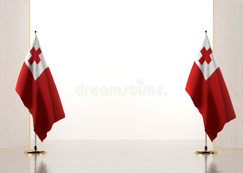 Horizontal Frame and Border with Tonga Flag Stock Illustration ...