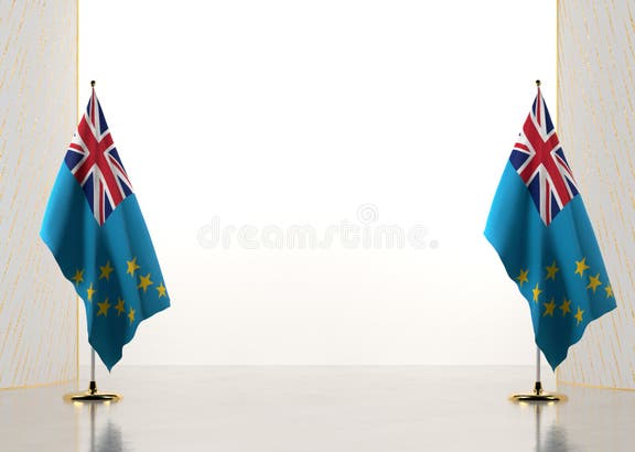 Horizontal Frame and Border with Tuvalu Flag Stock Illustration ...
