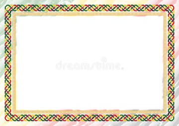 Horizontal Frame and Border with Zimbabwe Flag Stock Illustration ...