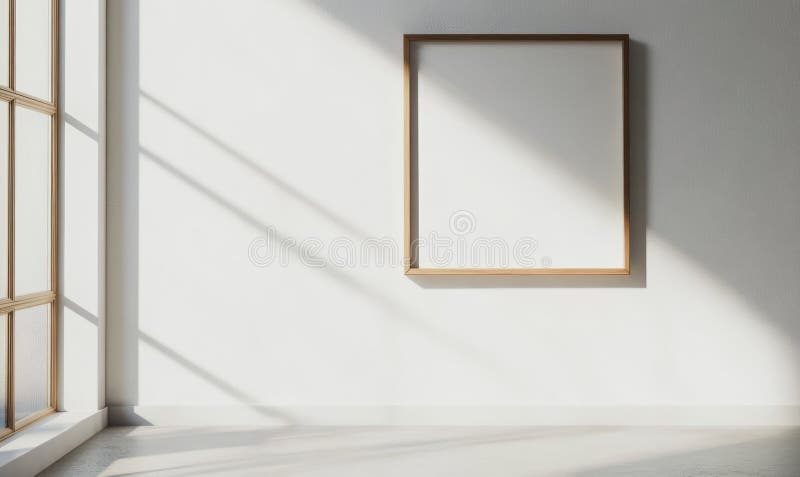 Horizontal Frame Hanging on a Wall in a Minimalist Interior, Ready for ...