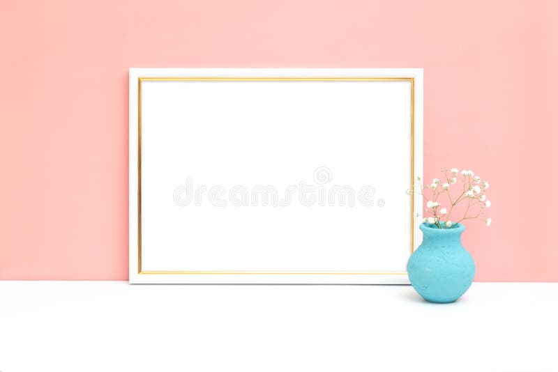 Horizontal frame mockup stock image. Image of styled - 243487283