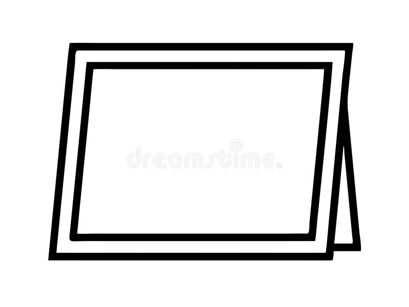 Horizontal Frame with Stand Outline Style, Minimalist Design Stock ...