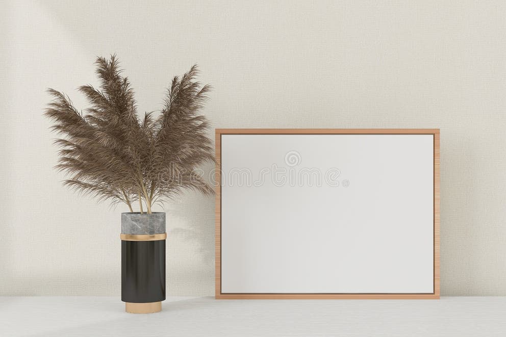 Horizontal Frame, Table Decor. Frame Mockup. Stock Illustration ...