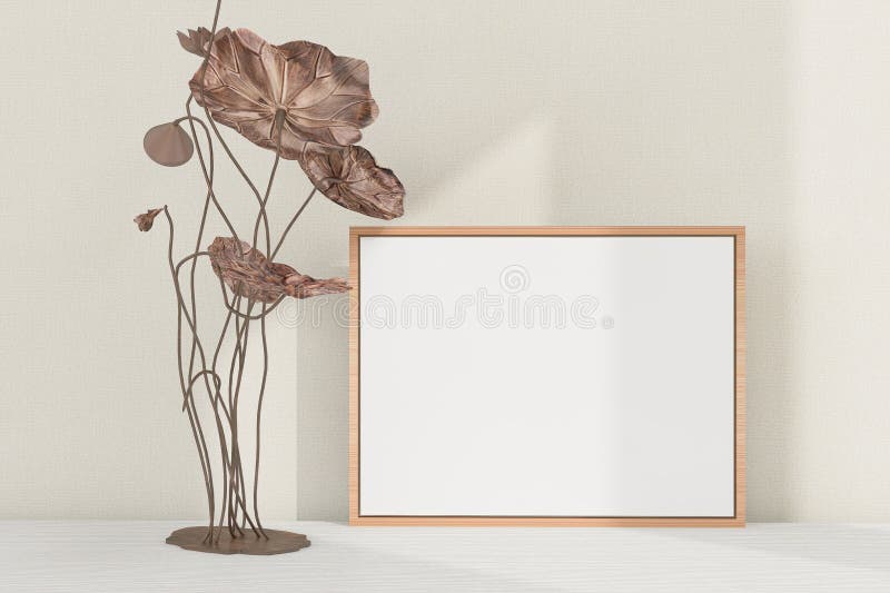 Horizontal Frame, Table Decor. Frame Mockup. Stock Illustration ...