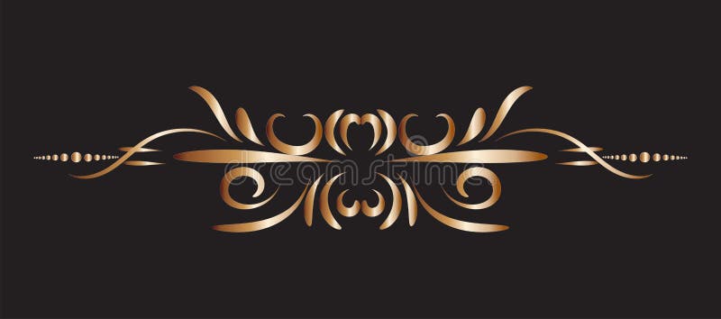 Horizontal Gold Design for Pattern and Background, Illustr Stock ...