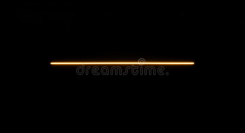 Horizontal Golden Line: Abstract Glowing Element on Black Background ...
