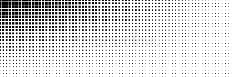 Horizontal Gradient of Black and White Squares Halftone Texture Stock ...