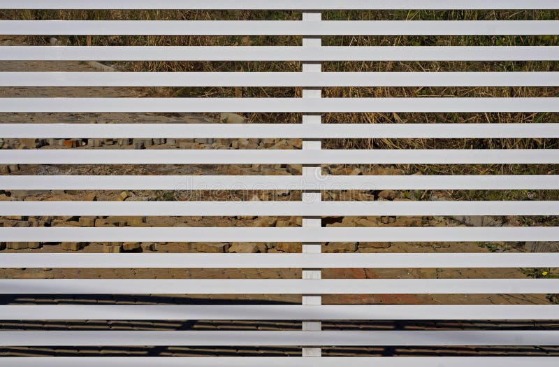 Horizontal Grid on Modern Gate in Rio De Janeiro Stock Image - Image of ...