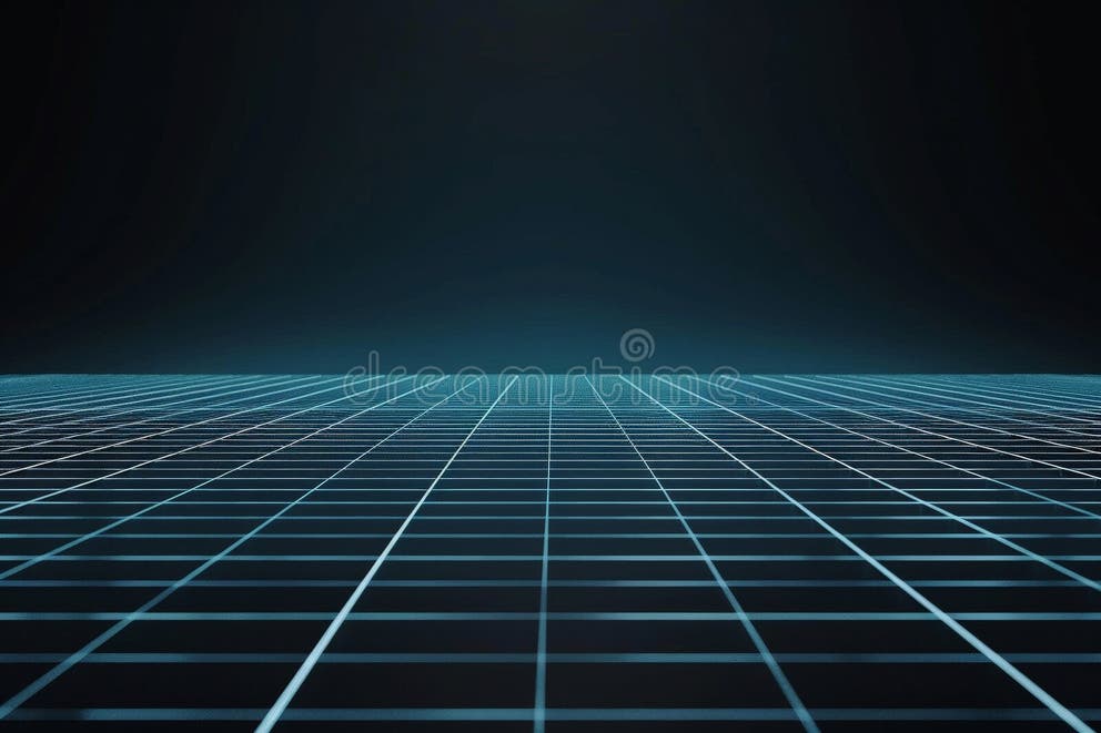 Horizontal Gridlines Light Blue on Black Background for Web Design ...