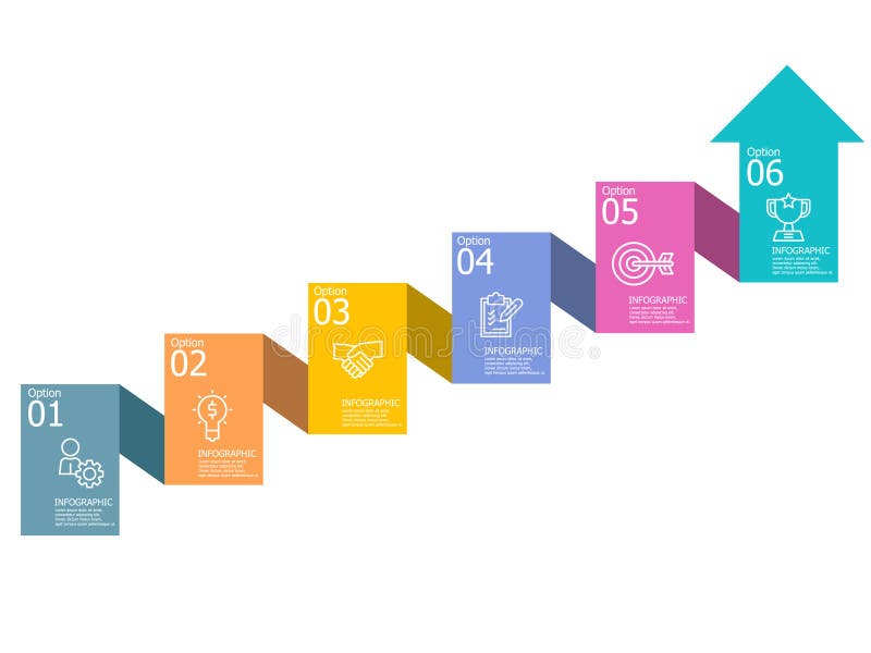 Horizontal Growth Arrow Timeline Infographic Stock Vector ...