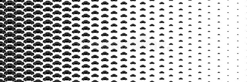 Horizontal Halftone of Black Car Design for Pattern and Background ...