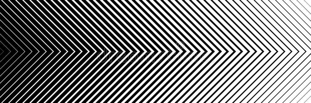 Horizontal Halftone of Black Chevron on White for Design and Background ...