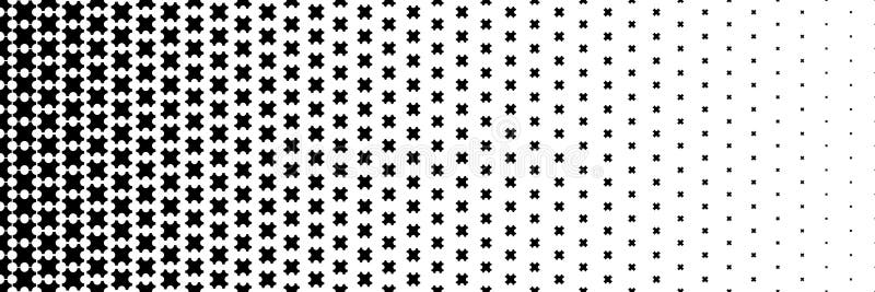 Horizontal Halftone of Black Cross Jigsaw Design for Pattern and ...