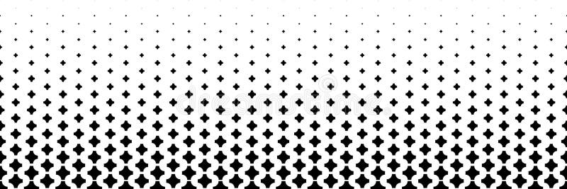 Horizontal Halftone of Black Curved Plus and Cross Design for Pattern ...