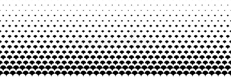 Horizontal Halftone of Black Leaves Design for Pattern and Background ...