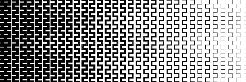 Horizontal Halftone of Black Square Lines Design for Pattern and ...