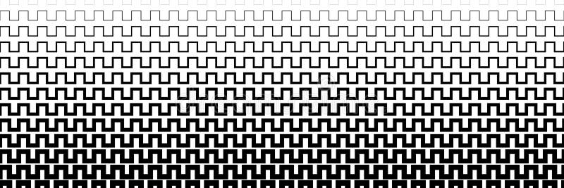 Horizontal Halftone of Black Square Lines Design for Pattern and ...