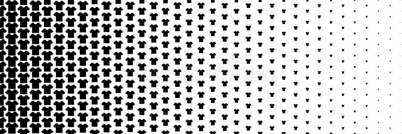 Horizontal Halftone of Black T-shirt Design for Pattern and Background ...