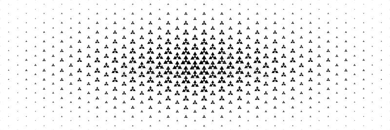 Horizontal Halftone of Black Three Ways Arrow Spreading from Center for ...