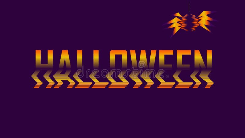 Horizontal Halloween Banner with Sliced Effect Text Stock Vector ...