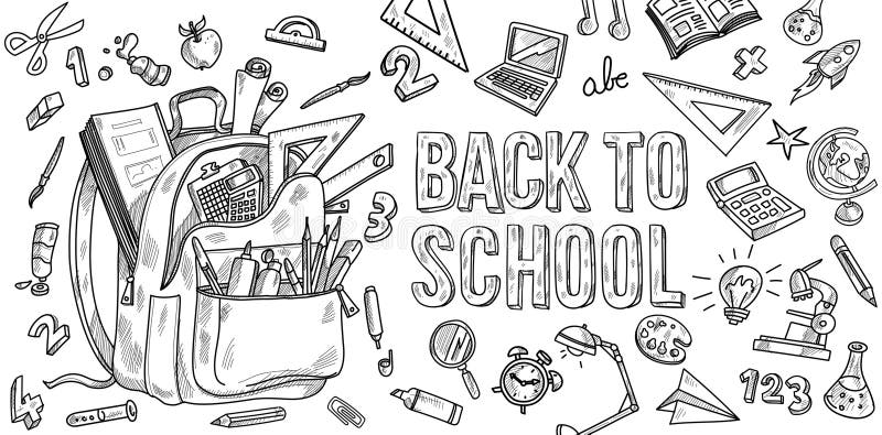 Background Hand Draw Horizontal Banner Sketch Stock Illustrations – 510 ...