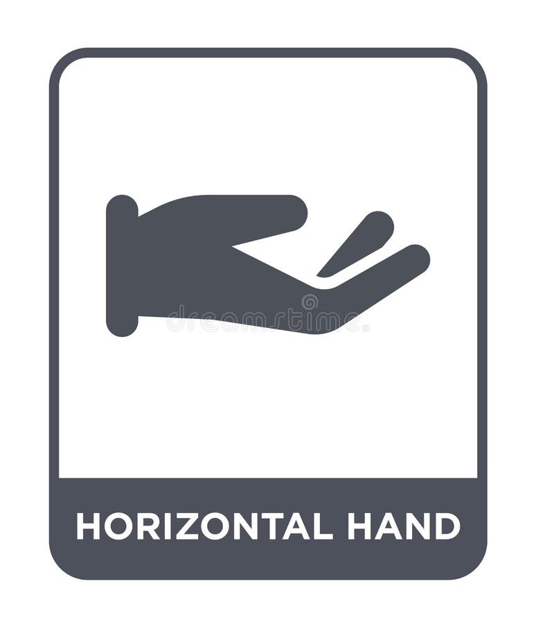 Horizontal Hand Icon in Trendy Design Style. Horizontal Hand Icon ...
