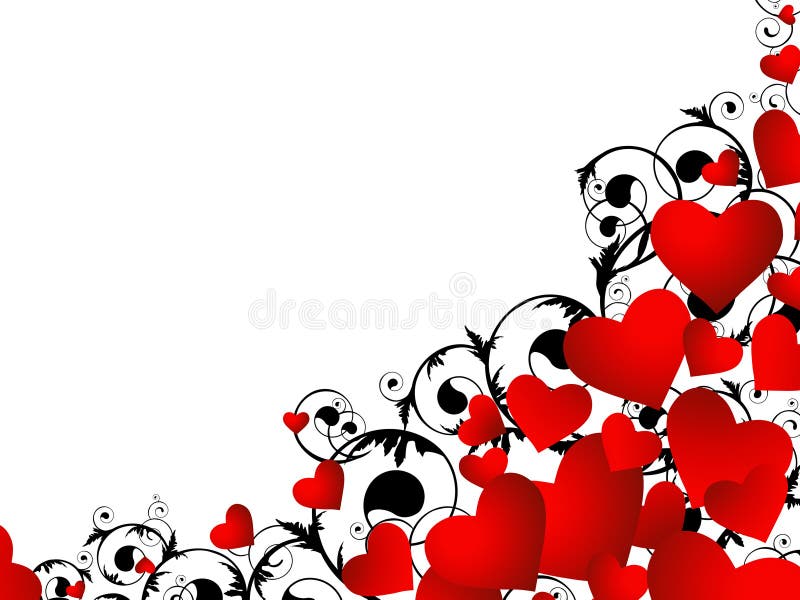 Horizontal heart frame stock vector. Illustration of curve - 12486054