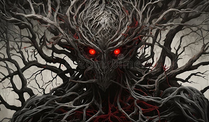 Corrupted spawn of nature stock illustration. Illustration of darkness ...