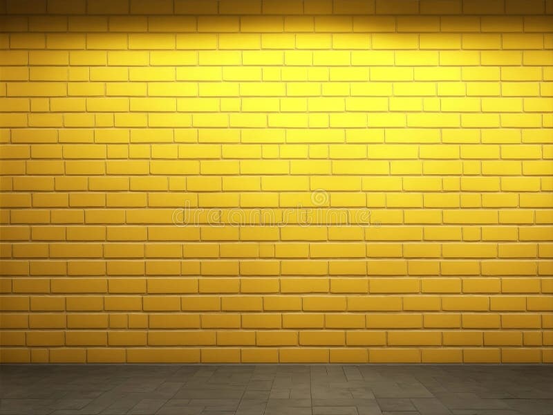 Horizontal Illustration of a Yellow Brick Wall Stock Illustration ...