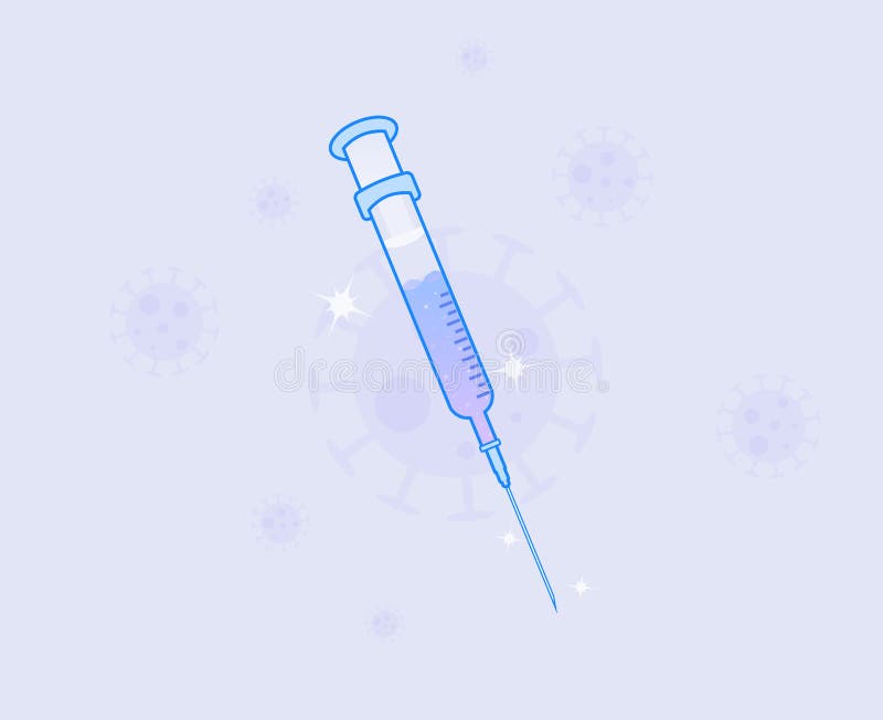 Horizontal Illustration of Dreamy Syringe with Gradient Magic Liquid ...