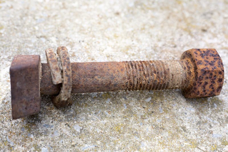 Big Rusty and Old Metal Nut with Rust and Corrosion. Stock Image ...