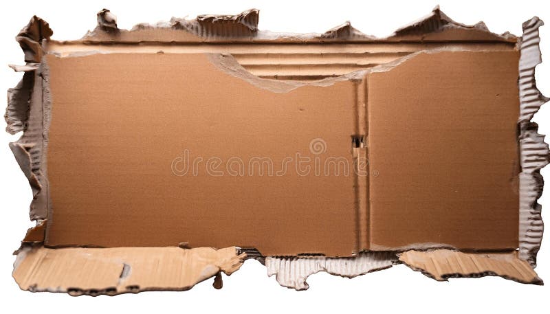 Torn Cardboard Document with Ripped Edge and Copy Space Stock ...