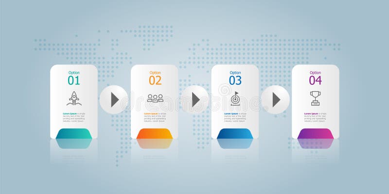 Horizontal Infographic Presentation Element Stock Vector - Illustration ...