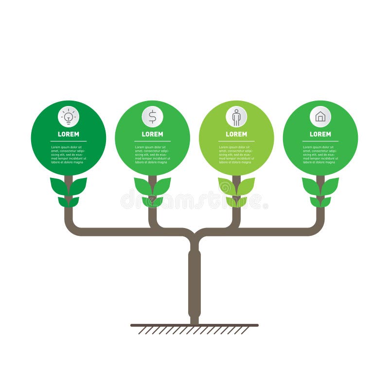 Horizontal Infographics 4 Steps Stock Vector - Illustration of business ...