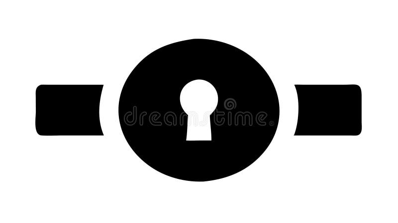 Horizontal Keyhole Access Point Lock, Vector Design Generative AI Stock ...