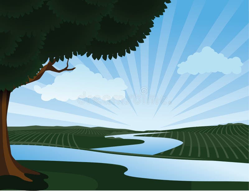 Cartoon Landscape Stream Stock Illustrations – 1,853 Cartoon Landscape ...