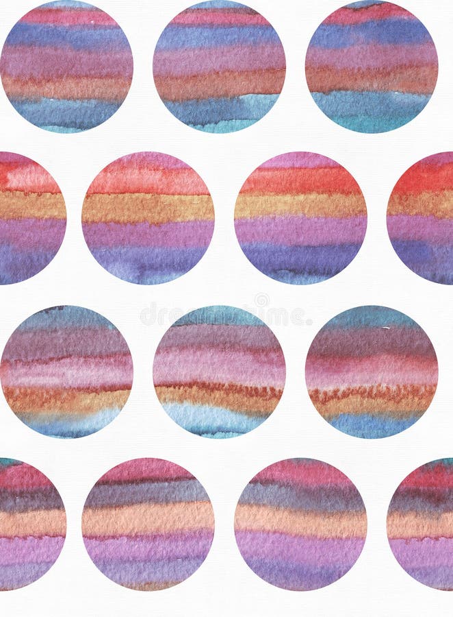 Horizontal Large Illustration with Watercolor Vertical Stripes in ...