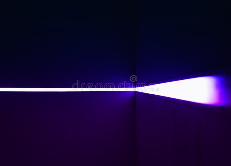 Horizontal Led Line at Room Corner Background Stock Illustration ...