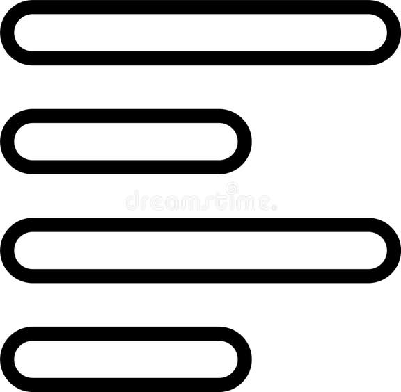 Horizontal Left Align Vector Icon Stock Vector - Illustration of ...