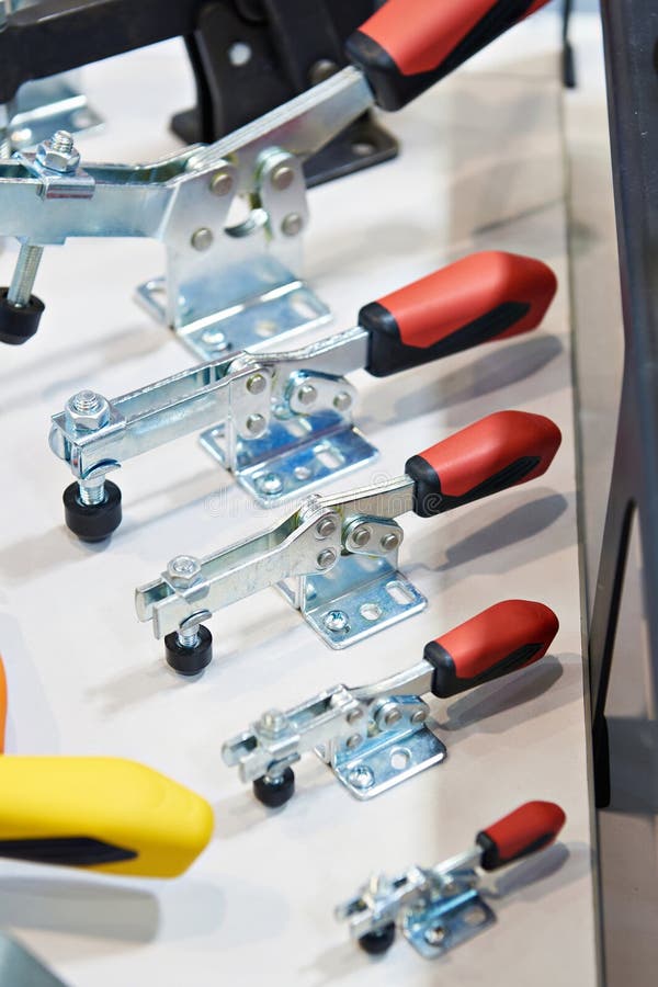 Horizontal lever clamps stock photo. Image of iron, mechanical - 389738594